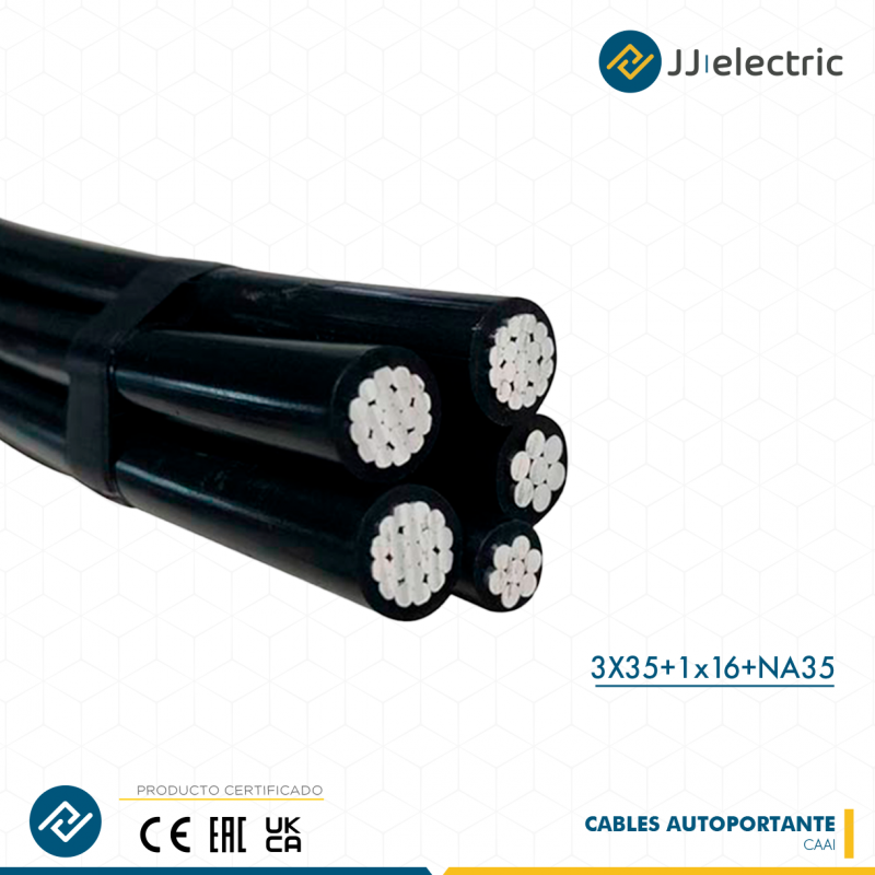 CABLES AUTOPORTANTE CAAI (NA) 3X35+1x25+NA35 - Productos - JJ ELECTRIC ...