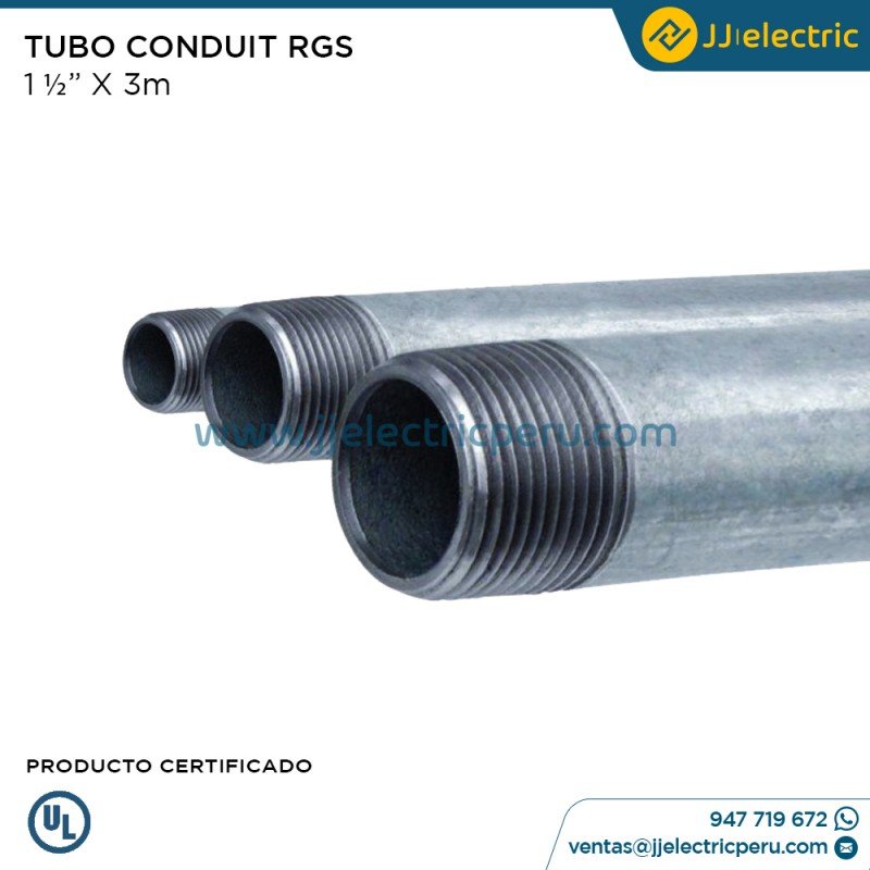 TUBO CONDUIT RGS 1-1/2´´ UL - JJ ELECTRIC PERU - Distribución para la ...