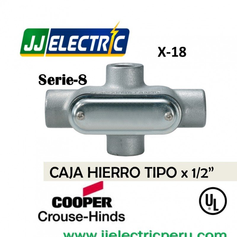 caja condulet tipo X 1/2´´ Hierro serie 8 crouse hings - JJ ELECTRIC ...